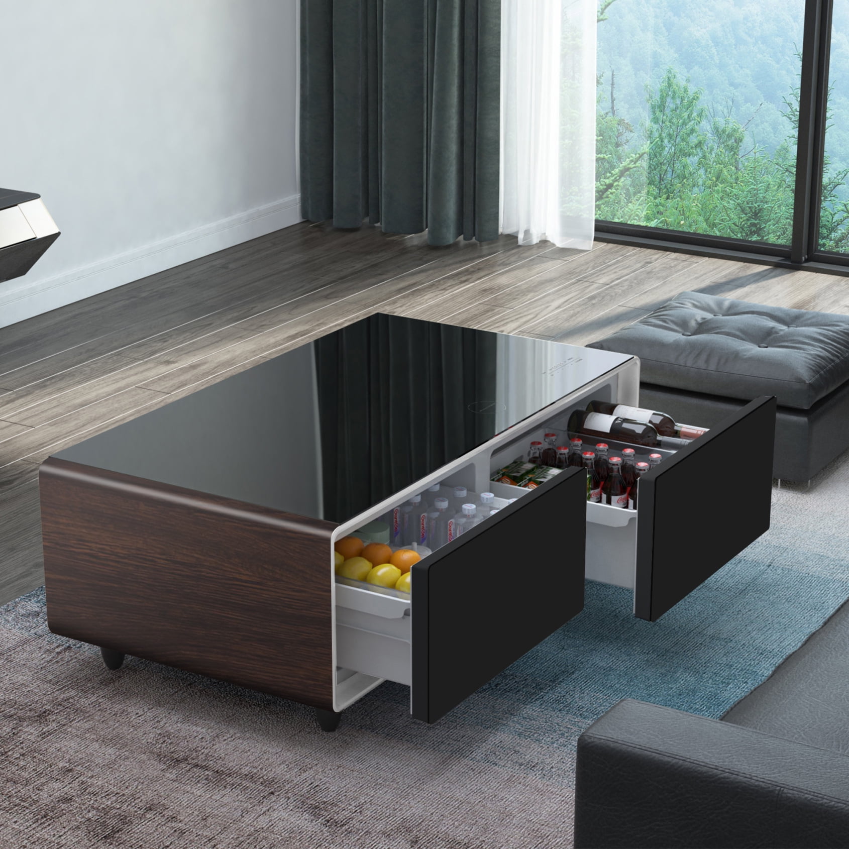 Modern Smart Coffee Table with Built-in Fridge, Smart Refrigerator ...