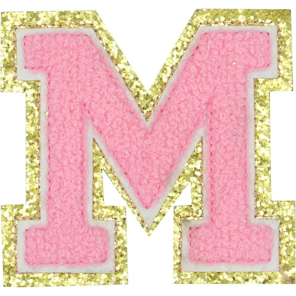 English Letter M Iron On Repair Patches Alphabet Sewing Appliques ...