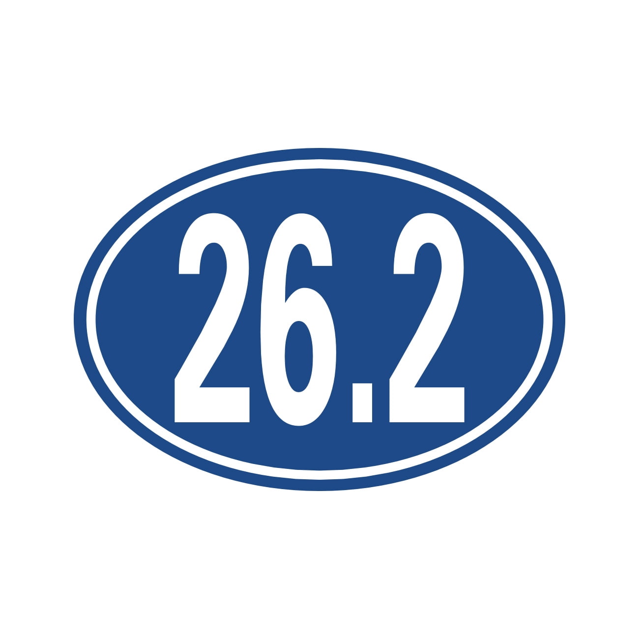 Oval 26.2 Sticker Decal Die Cut - Self Adhesive Vinyl - Weatherproof ...