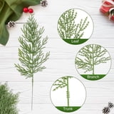 ZDWQFA, Artificial Cedar Sprigs, 20pcs, Realistic Greenery Decor ...