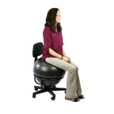 CanDo Metal Ball Chair, Ergonomic Active Seating, Balance Desk Support ...
