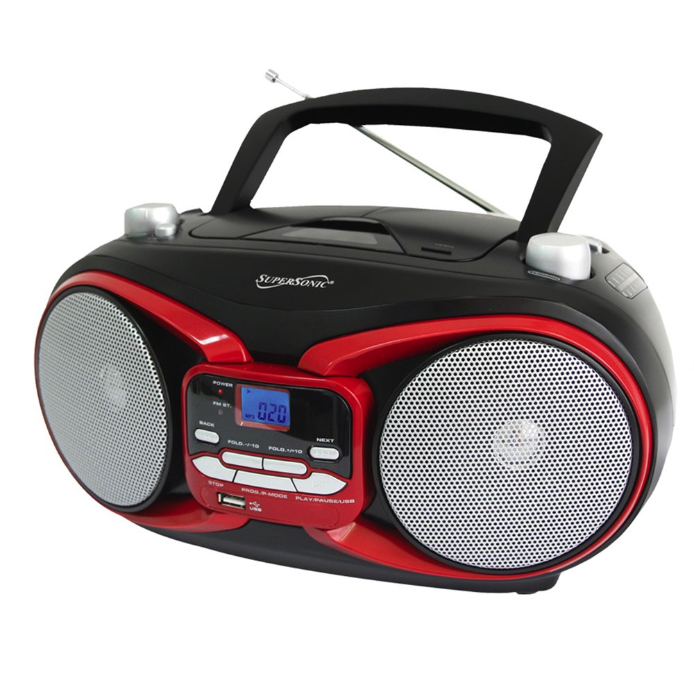 Supersonic Portable Mp3/Cd Player With Usb/Aux Input & Am/Fm Radio ...