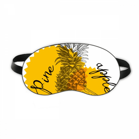 Yellow Pineapple Drawing Fruit Sleep Eye Shield Soft Night Blindfold ...