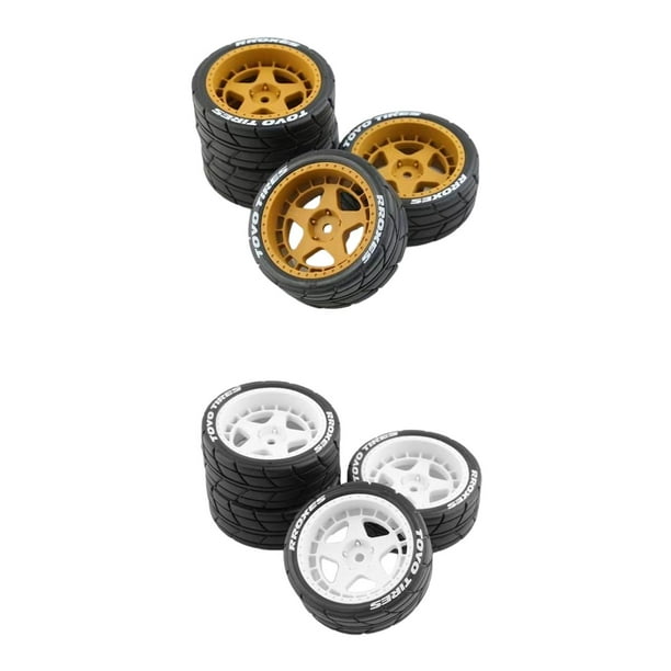 8 Pieces RC Rally Tyres HPI 1:10 Scale RC Touring Car - Walmart.com