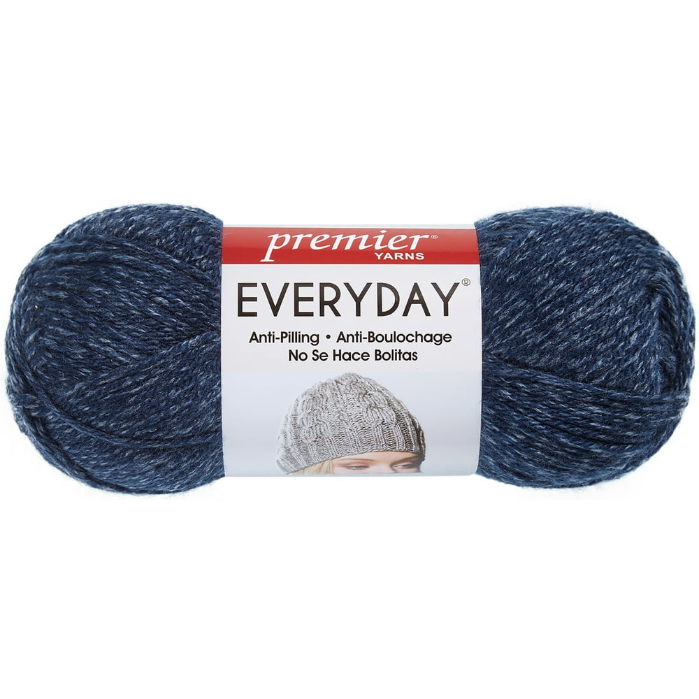 Deborah Norville Everyday Soft Worsted Heather Yarn, Deep Sea - Walmart ...