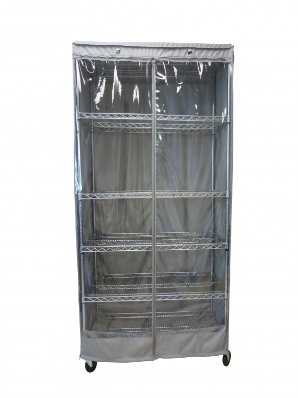 Covered Living Storage Shelving unit cover, fits racks 30"Wx14"Dx60"H ...