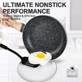 MICHELANGELO Kitchen Cookware Sets 12 Piece Frying Pan and Pots Granite ...