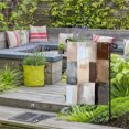 Abstract Color Block Garden Flag 28x40 Inch Brown Geometric Oil ...