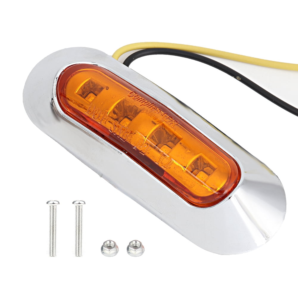 Marker Light,4LED Universal Waterproof Side Signal Lamp Side Marker ...