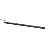 Prime 12 Outlet Power Strip, 4' Black Metal Housing, 6' Cord, Lighted ...