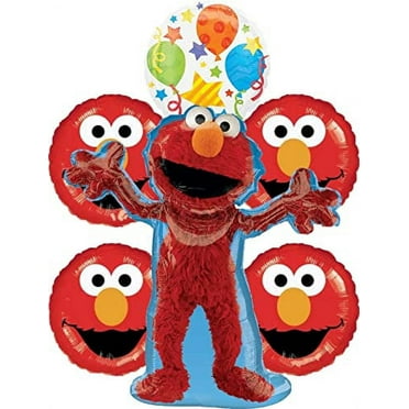 Elmo 1st Birthday Party Supplies Balloon Bouquet Decorations - Walmart.com