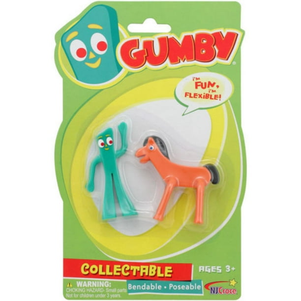 8.5" Gumby and Pokey Pair Mini Bendable Figure - Walmart.com - Walmart.com