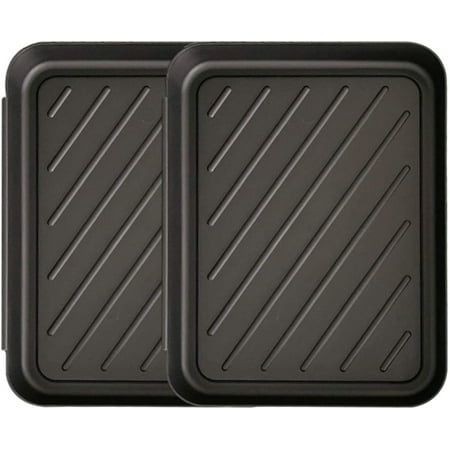 2pcs Entrance Boot Trays, PP Plastic Shoe Drip Trays Pet Food Bowl Tray ...