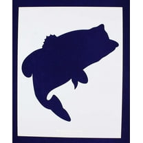 Large Bass Jumping (fish) Stencils -1 pc-Mylar 14mil - Painting /Crafts ...