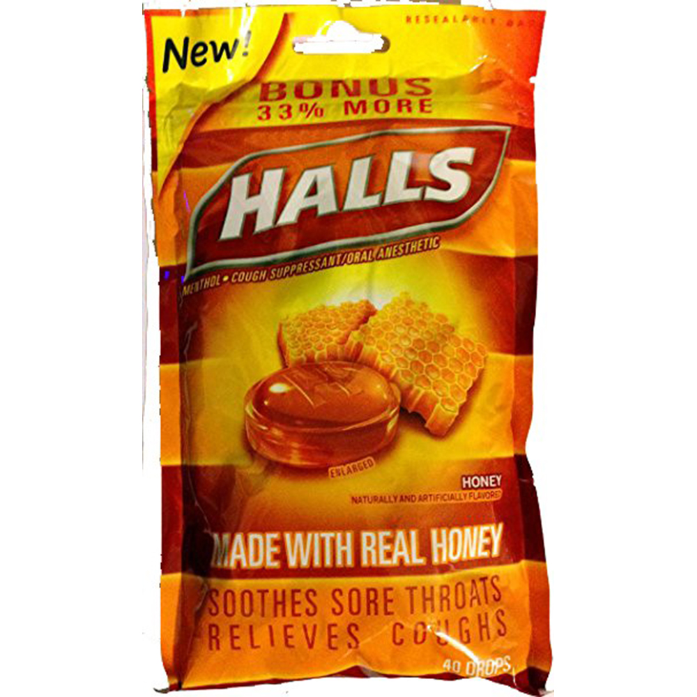 Halls Candy, Honey 40 drops | Walmart Canada