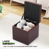 "Magshion Large Padded Bedroom Storage Ottoman, 16"" Square Tufted, PU ...