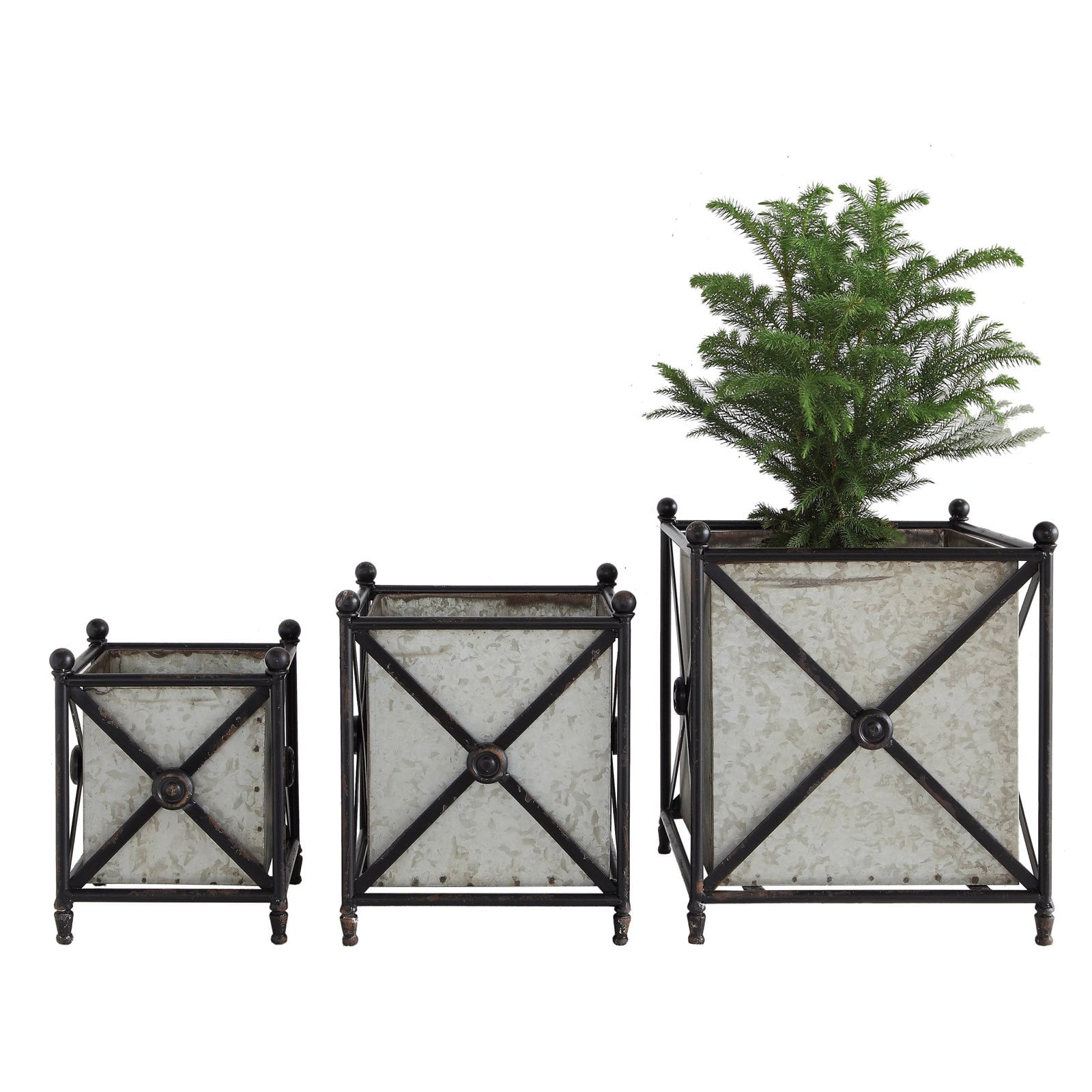 3R Studios Metal Flower Boxes with Stands - Set of 3 - Walmart.com