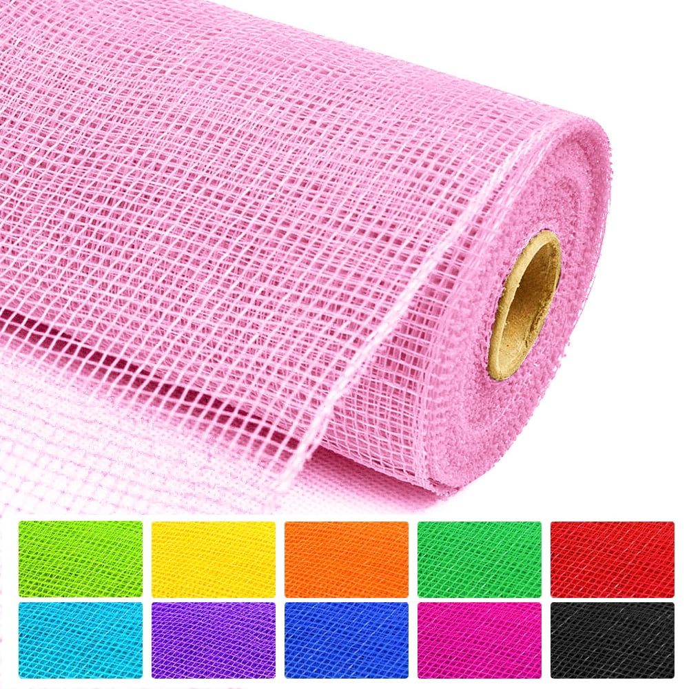 Decor Poly Mesh Ribbon, Solid/ Metallic Mesh Roll Floral Craft Wedding ...