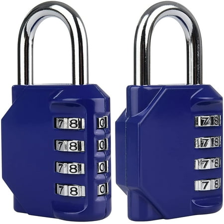 [2 Pcs] 4-Digit Combination Padlock, Waterproof Combination Lock ...