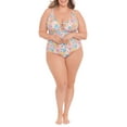 Time And Tru Womens Plus Size V Strappy Front One Piece Swimsuit