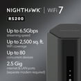 Free Shipping! NETGEAR Nighthawk WiFi 7 Router RS200, Dual-Band, 6.5 ...