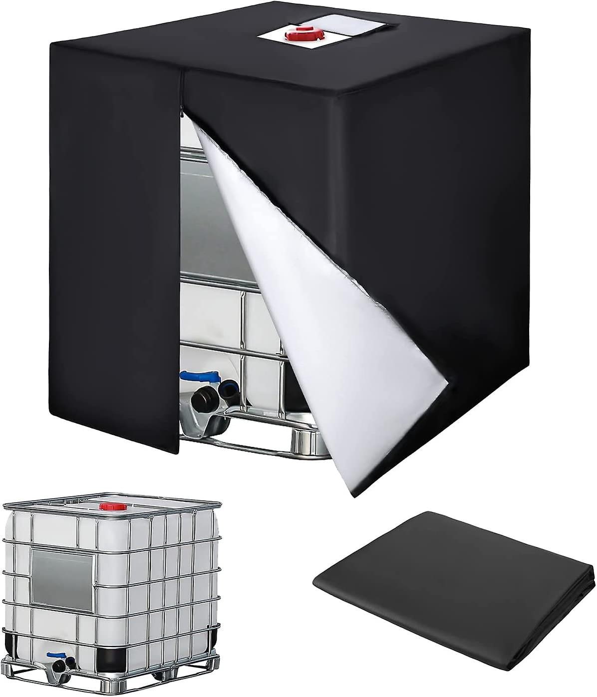 Cover for 1000L IBC Tank, 420D Water Tank Lid, Anti-UV Tank Protection ...