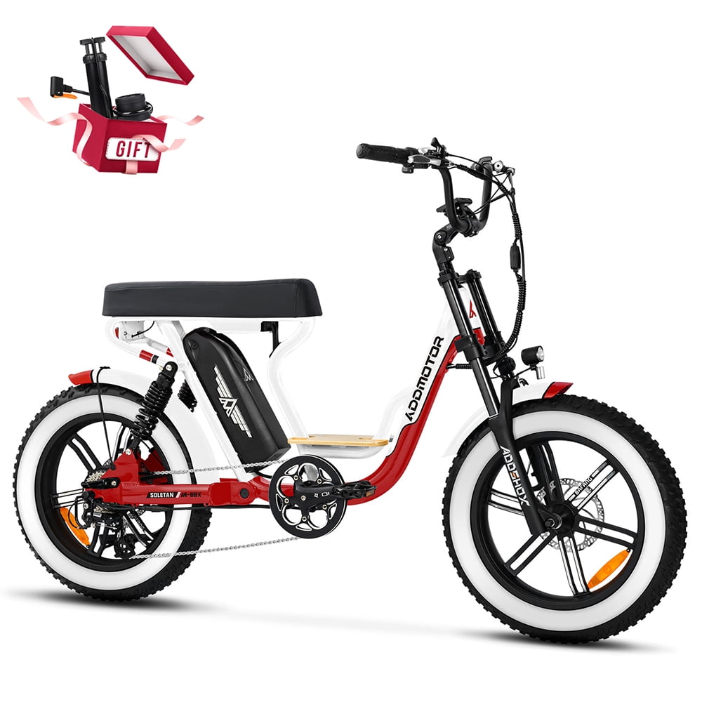 Addmotor Moped-Style Electric Bike, 750W Electric Bicycle with 20Ah ...