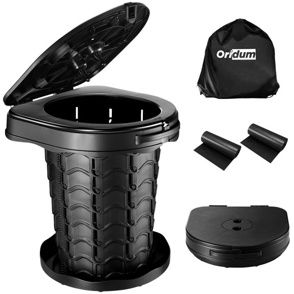 Ozark Trail Portable Folding Camp Toilet 14.5in, 1 Gallon Capacity ...