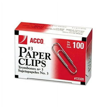 Officemate Small #3 Size Paper Clips, Silver, 200 in Pack (97219 ...