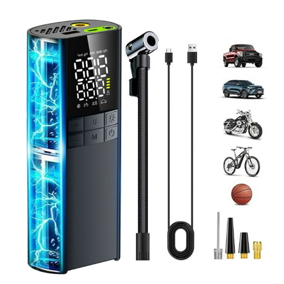 Tire Inflator Portable Air Compressor, 8000mAh Cordless For Car Tires ...