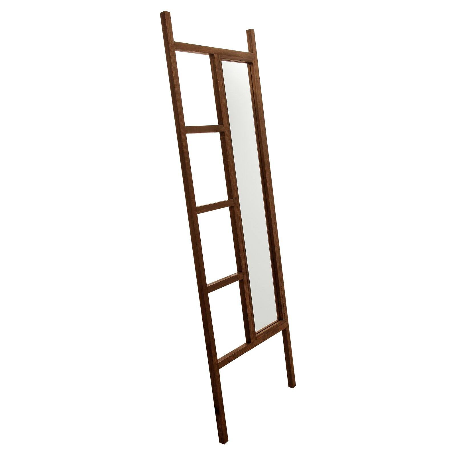 Carrington Walnut Leaning Mirror Ladder 23.25'' x 72'' - Walmart.com