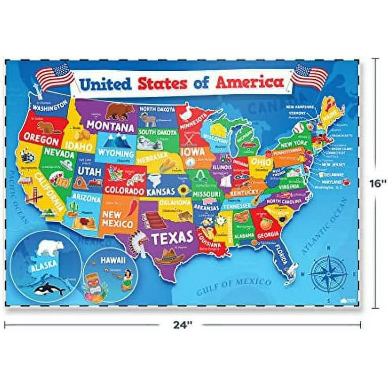 Us Maps With States For Kids