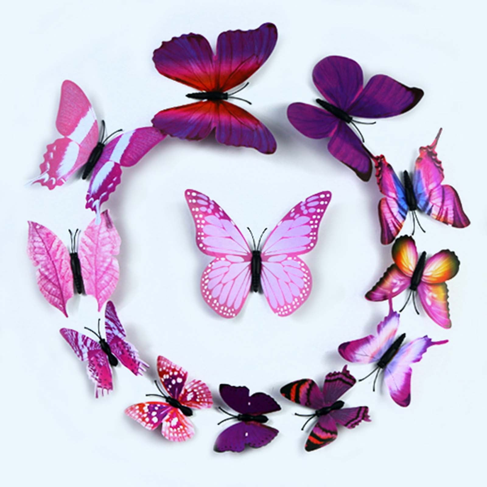 Efavormart 36 Pack 3D DIY Butterfly Magnet Wall Decoration Stickers ...