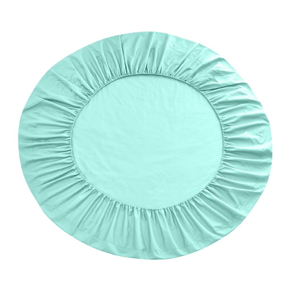 200cm Dia Round Bed Elastic Fitted Sheet Cover 16 Colors Green Light ...