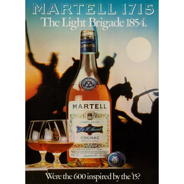 Martell 1715 Cognac Bastille Alcohol Advert paper poster 14" x 20 ...