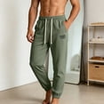 CIAKGIAF Men Pants Drawstring Straight Leg Logo Pants, Elastic Waisted ...
