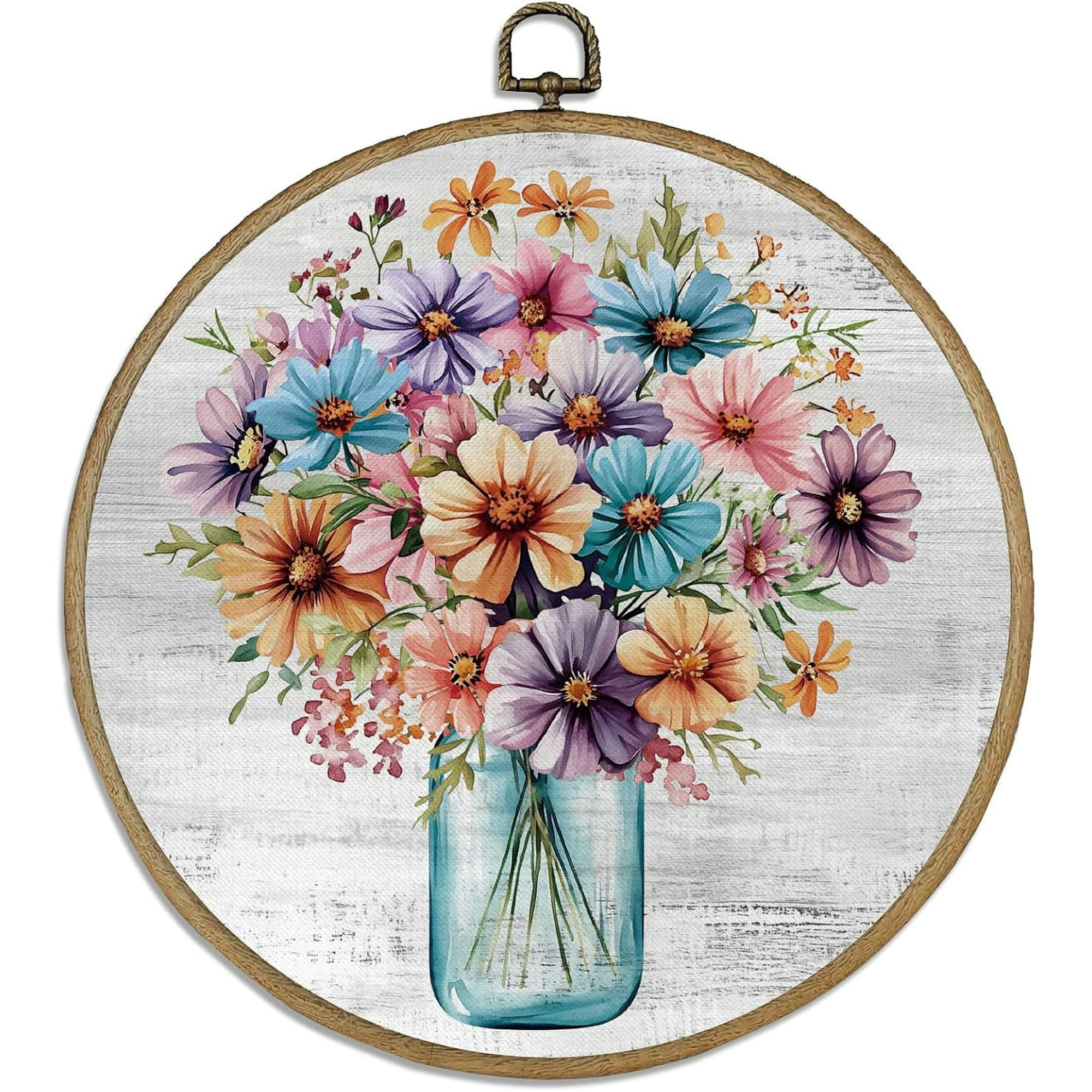 Click here for Nobrand Vases Flowers Round Wall Art Decor 10 Fram... prices