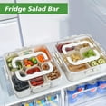 Loobuu Divided Serving Tray with Lid, 6 Compartments Veggie Tray, Snack ...