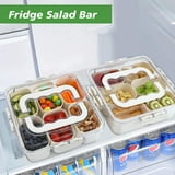 Loobuu Divided Serving Tray with Lid, 6 Compartments Veggie Tray, Snack ...
