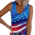 BRGZLK Independence Day Printed Sleeveless V Neck Button Tank Top For ...