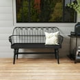 HLR Farmhouse Entryway Bench, Spindle Back Wooden Dining Benches for ...