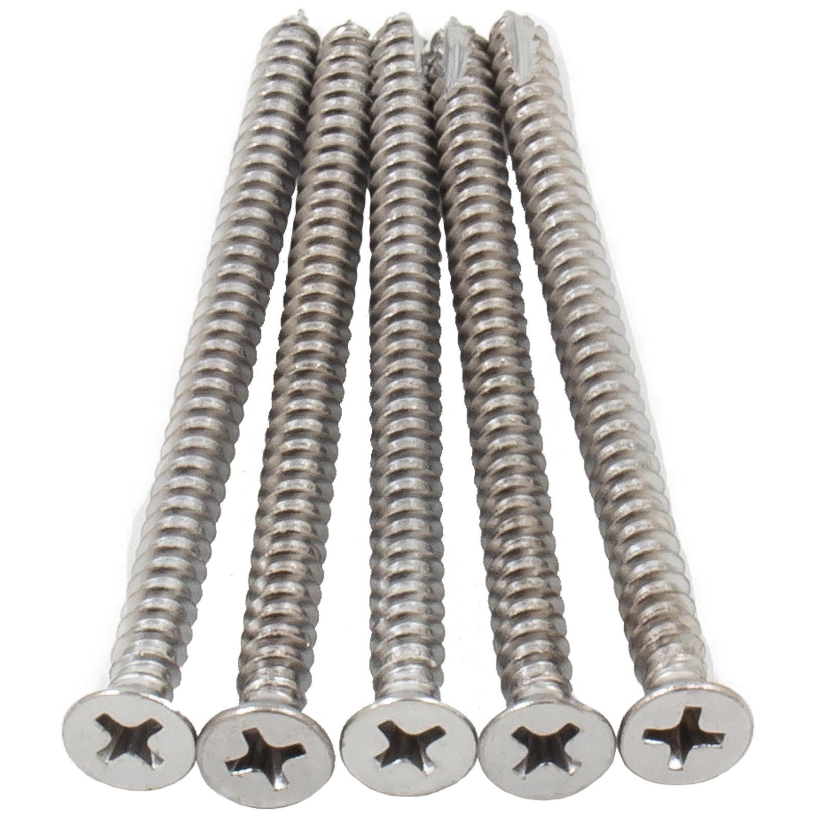 Door Hinge Screws, #9 x 2-3/4", 100-Pack, Polished Chrome by Stone ...