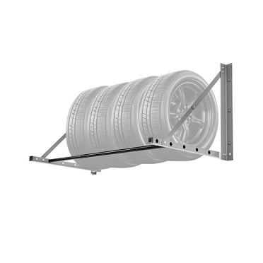 Stalwart Tire Rack - 32 to 50in Adjustable Wall Mounted Tire Storage ...