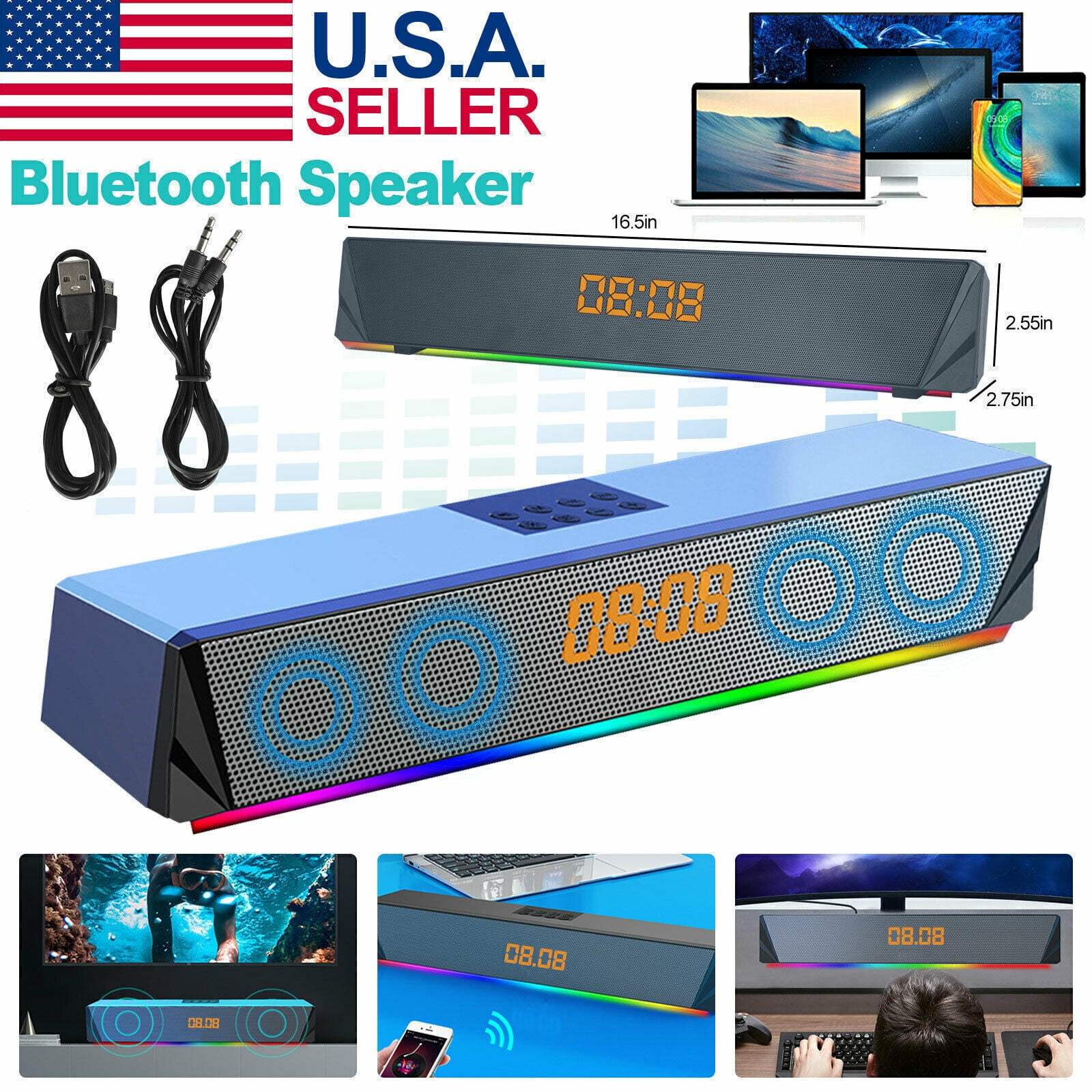 Home Theater Soundbar Wireless Bluetooth Sound Bar Speaker System ...