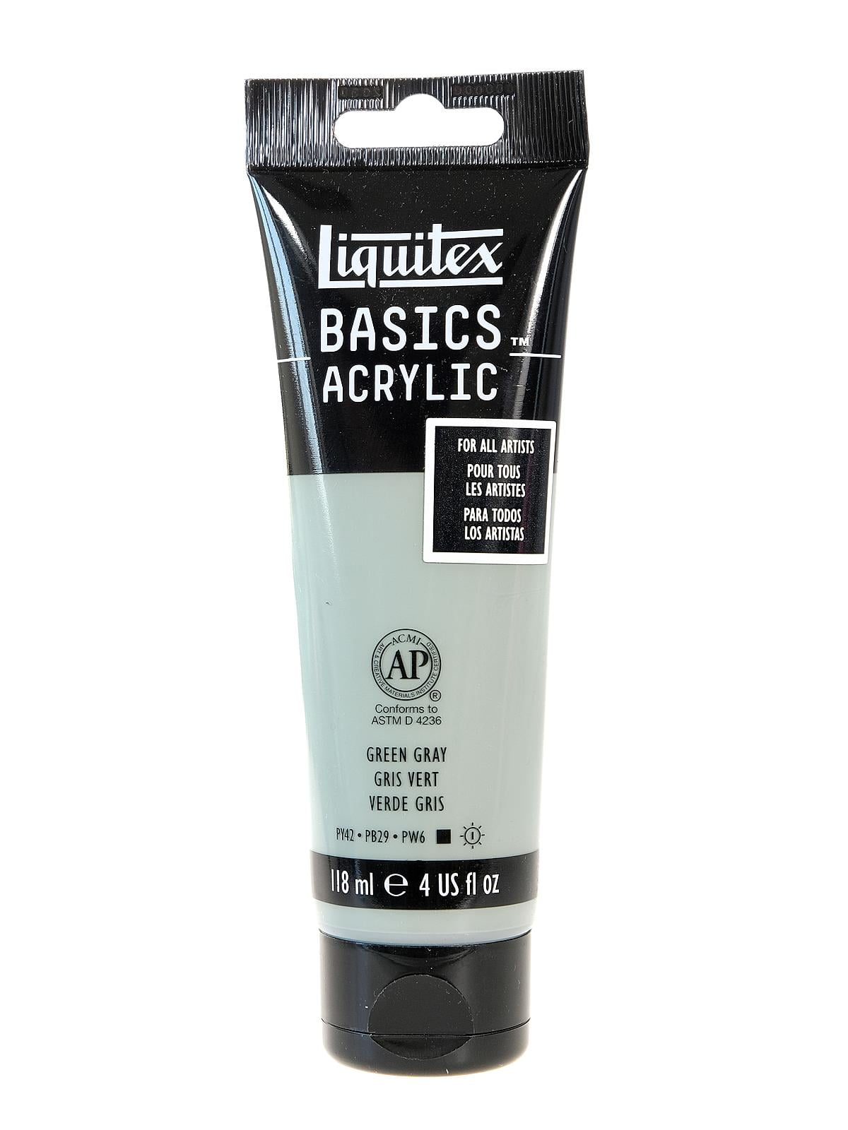 Basics Acrylics Colors green gray, 4 oz., tube (pack of 3) - Walmart.com