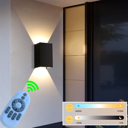 Smart LED Wall Lamps Waterproof Wall Lights with Remote Control ...