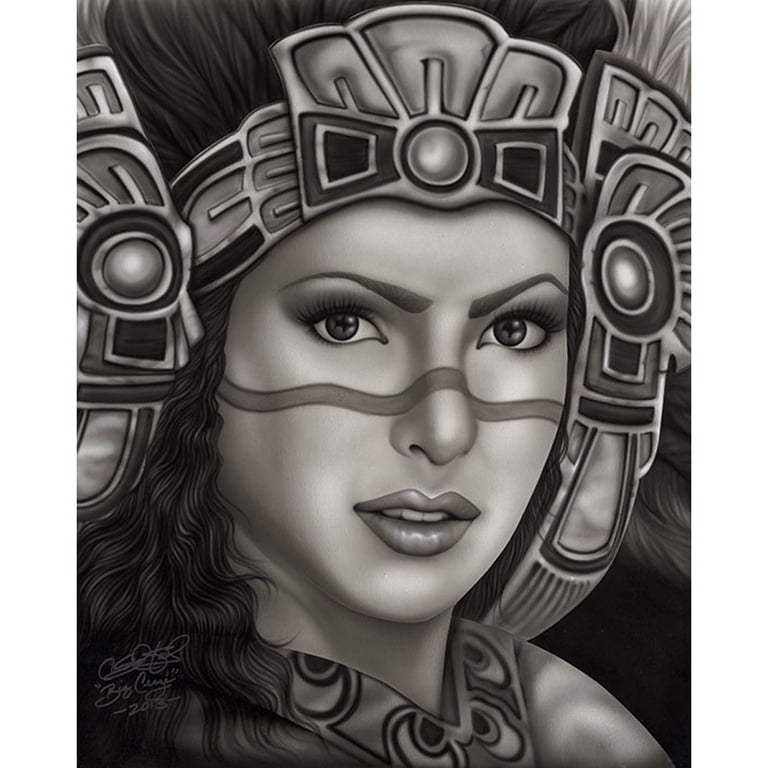 Aztec Art Goddess Sketch