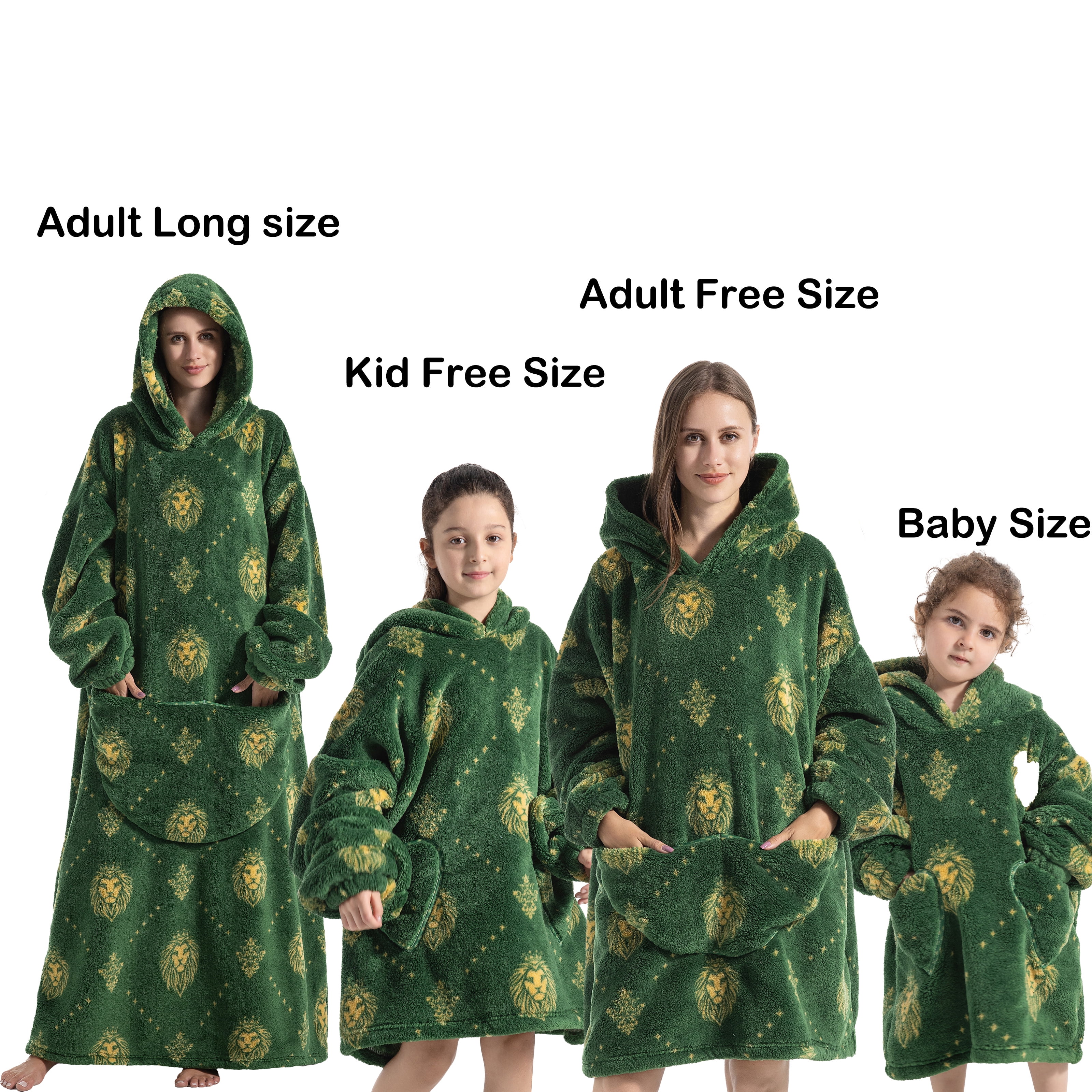 Manta con capucha para niños y bebés, cálida, gruesa, de gran tamaño ...