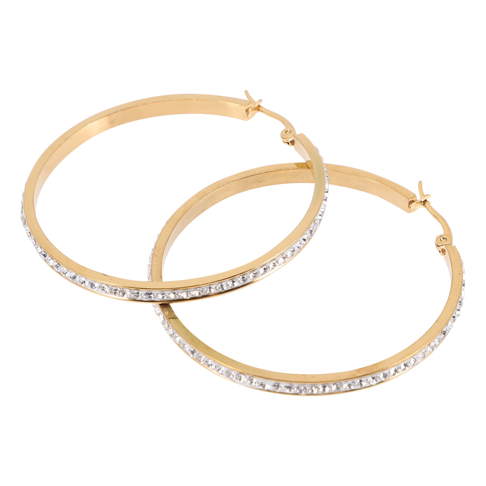 Click here for Pinxor 1 Pair Titanium Steel Loop Earrings Fashion... prices