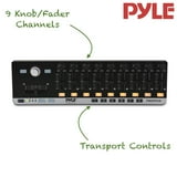Pyle PMIDIPD30 - MIDI Audio Controller - USB Digital Sound Mixing ...